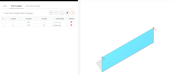 Creating Webs and Flanges (Beam Shell FEA) | SkyCiv Engineering