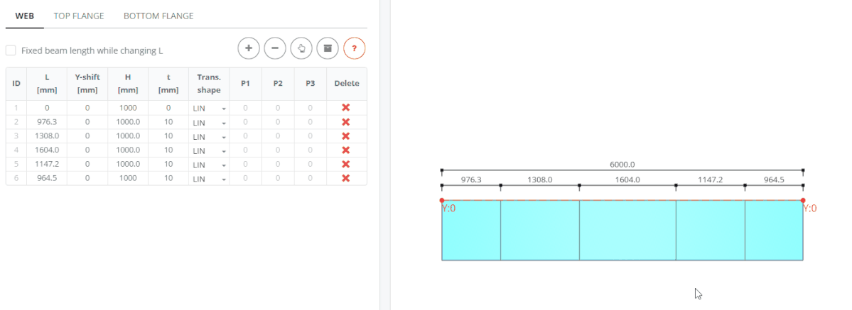 Creating Webs and Flanges (Beam Shell FEA) | SkyCiv Engineering