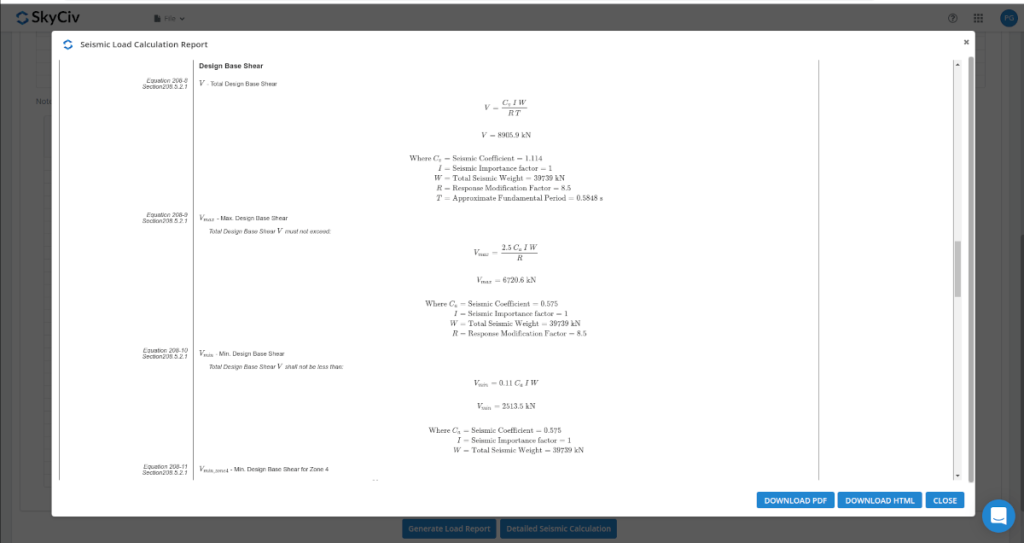 NSCP 2015 Seismic Load Calculations | SkyCiv Engineering
