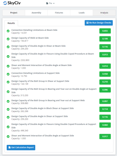 Double Angle Connection | SkyCiv Engineering