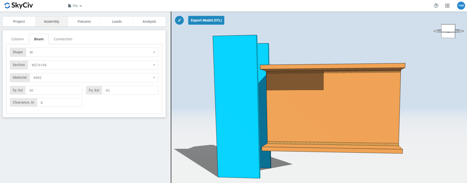 Flange Plate Connection | SkyCiv Engineering