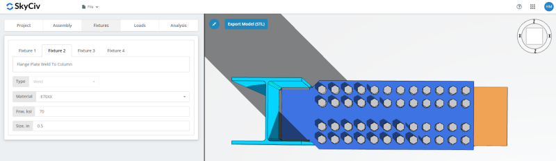 Flange Plate Connection | SkyCiv Engineering