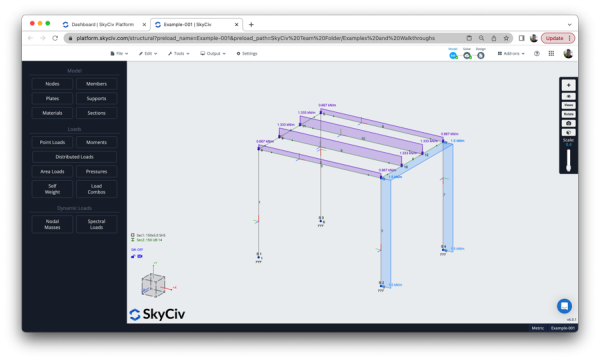 Simple Structural Analysis Model | SkyCiv Engineering