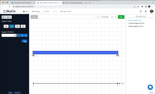 Single Span Beam Example | SkyCiv Engineering