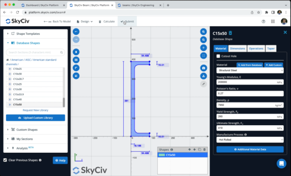 Single Span Beam Example | SkyCiv Engineering