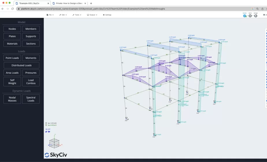 Exemplarische Vorgehensweisen und Beispiele | SkyCiv Engineering