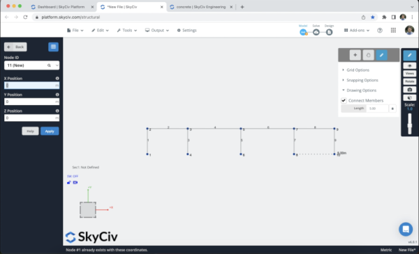 How to model a concrete structure - walls & slabs | SkyCiv