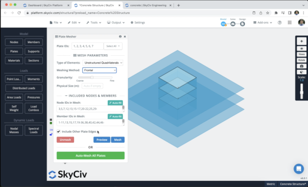How to model a concrete structure - walls & slabs | SkyCiv