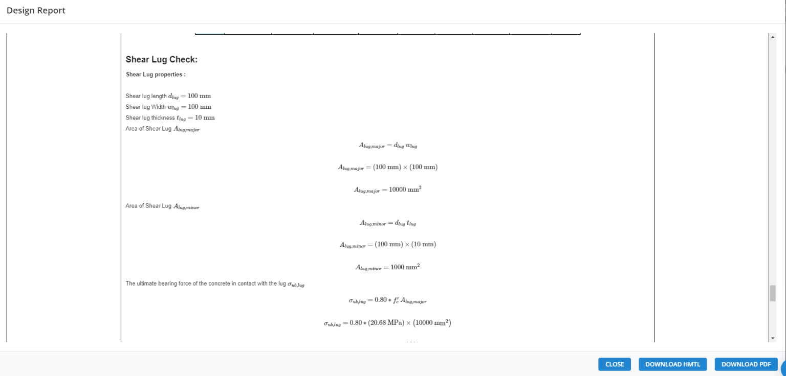AISC Shear Lug | SkyCiv Engineering