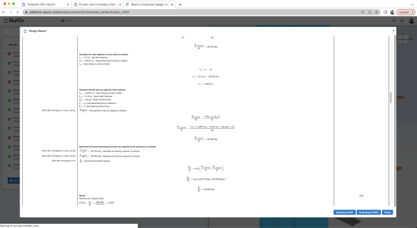 Cómo diseñar una conexión de acero| SkyCiv Engineering