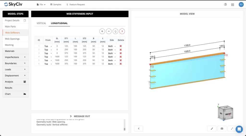 Beam with Web Openings | SkyCiv Engineering