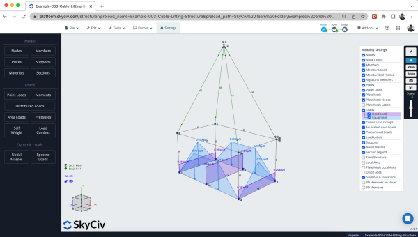 How to Design a Lifting Structure Using Cables | SkyCiv