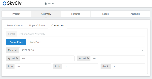 Column Splice Connection | SkyCiv Engineering