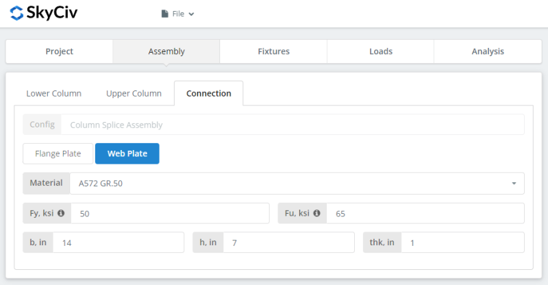 Column Splice Connection | SkyCiv Engineering