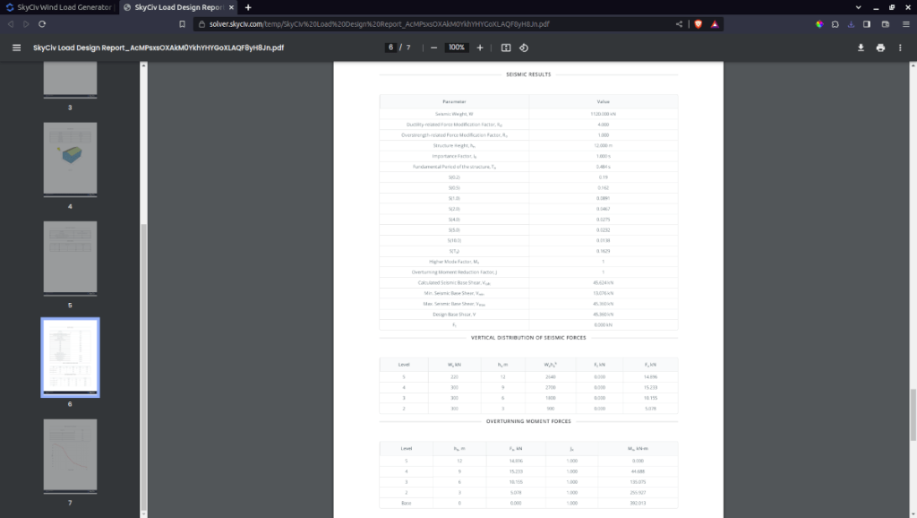 NBCC 2020 Seismic Load Calculations | SkyCiv Engineering