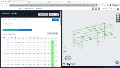 Optimizing a Steel Structure using SkyCiv Beam and S3D | SkyCiv工程