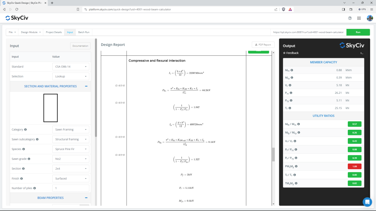Spreadsheet Calculator | SkyCiv Engineering