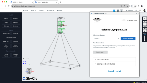 Student Balsa Wood Competition – Science Olympiad | SkyCiv Engineering