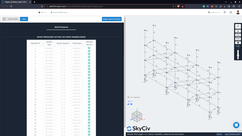 ASCE 7 Wind Load Calculations for Open Frames/Signs | SkyCiv Engineering
