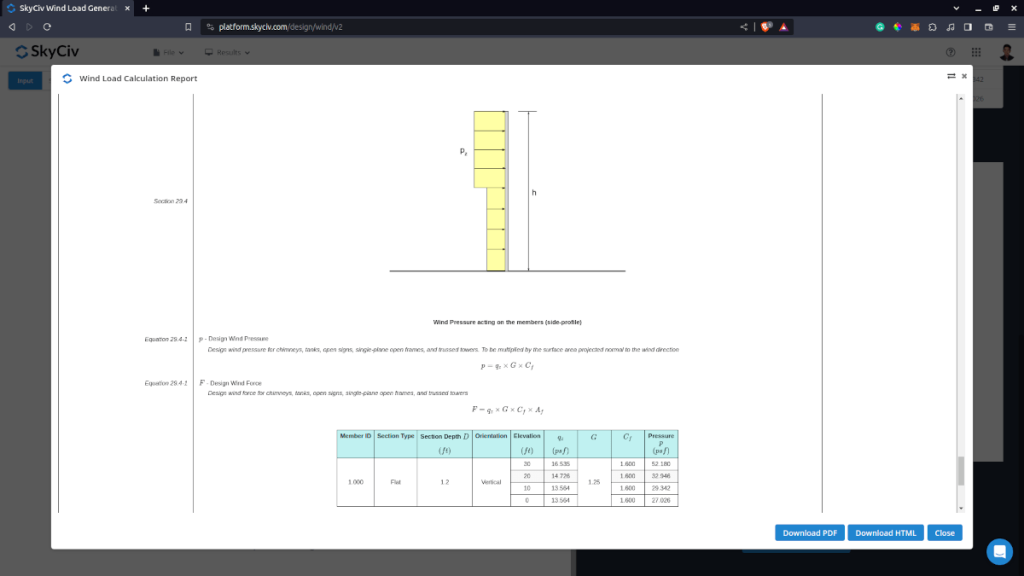 ASCE 7 Wind Load Calculations for Open Frames/Signs | SkyCiv Engineering
