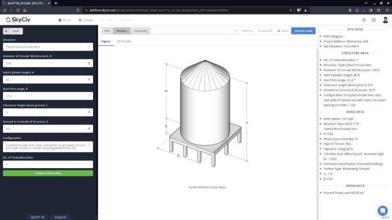 ASCE 7 Wind Load Calculations for Circular Bins, Tanks, and Silos ...