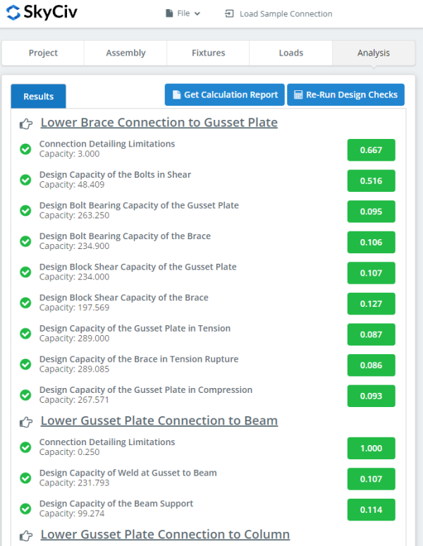 Vertical Brace Connection | SkyCiv Engineering