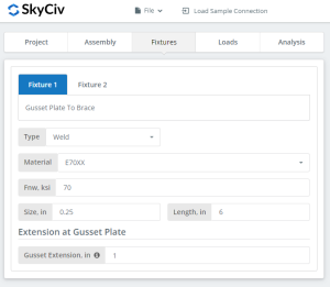 Knee Brace Connection | SkyCiv Engineering