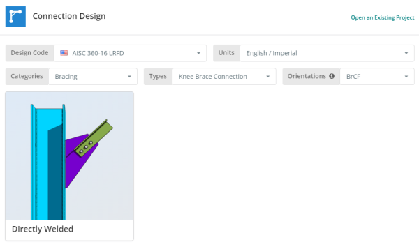 Knee Brace Connection | SkyCiv Engineering