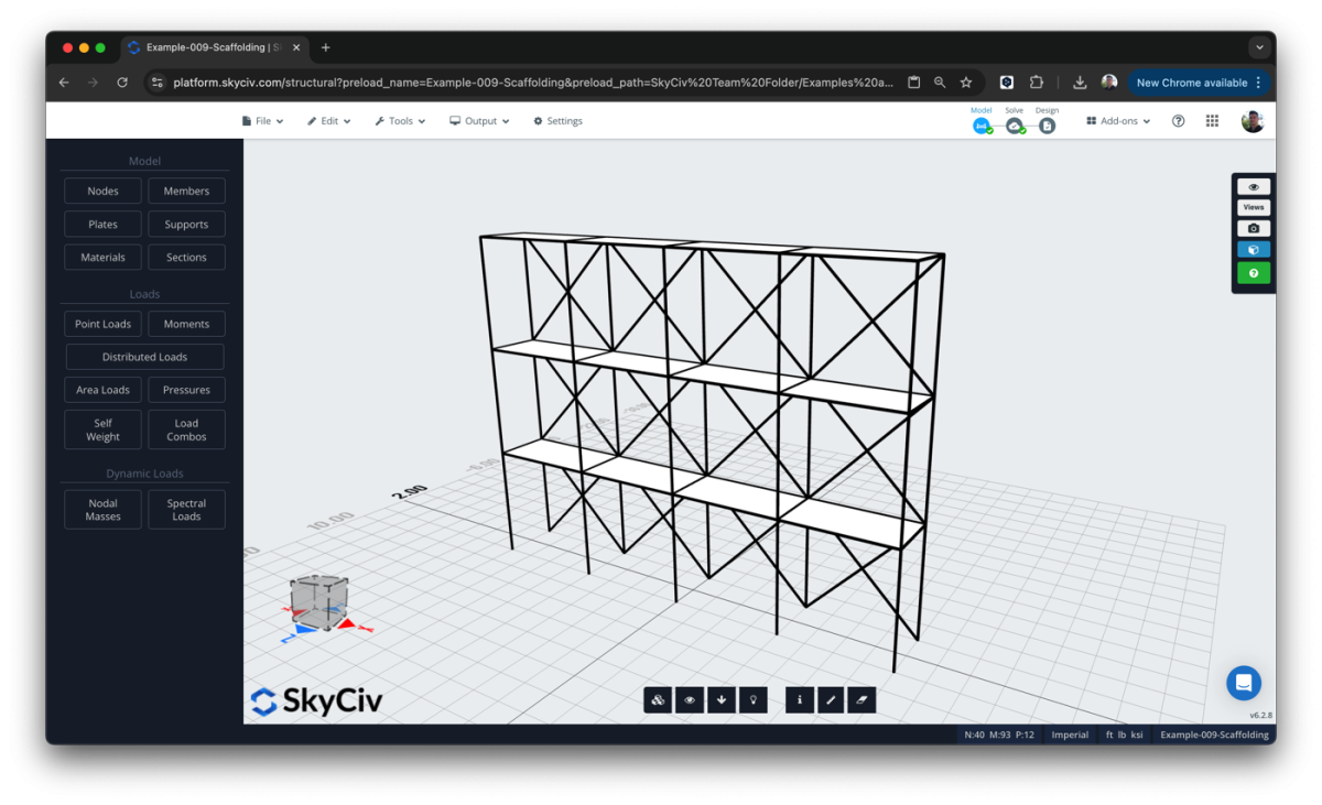 Scaffolding Design Structure Examples And Tutorial Skyciv