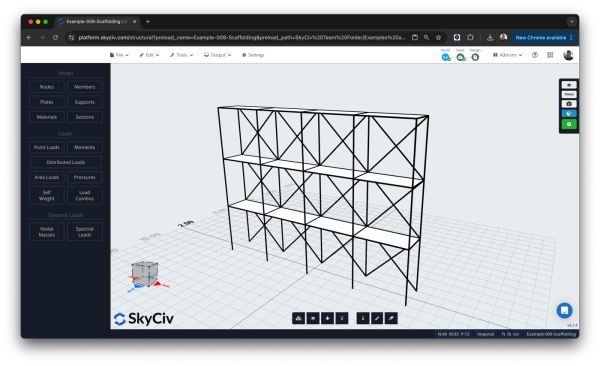 Scaffolding Design Structure Examples & Tutorial | SkyCiv