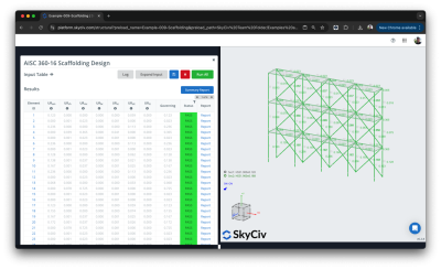 Scaffolding Design Structure Examples & Tutorial | SkyCiv