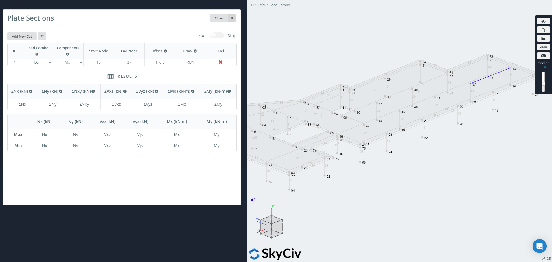 Plate Section Cuts | SkyCiv Engineering